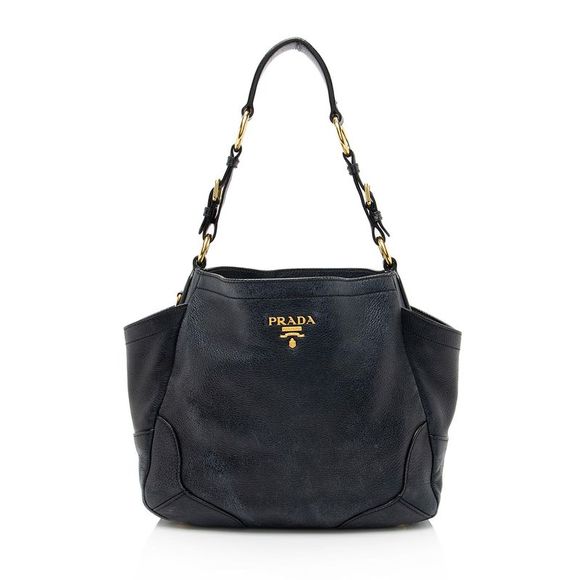Prada | Bags | Prada Vitello Daino Side Pocket Hobo | Poshmark